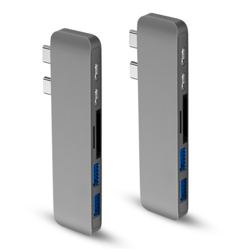 6u1 aluminijski hub / razdjelnik sa USB-C (Thunderbolt 3) na 2xUSB 3.0 ...